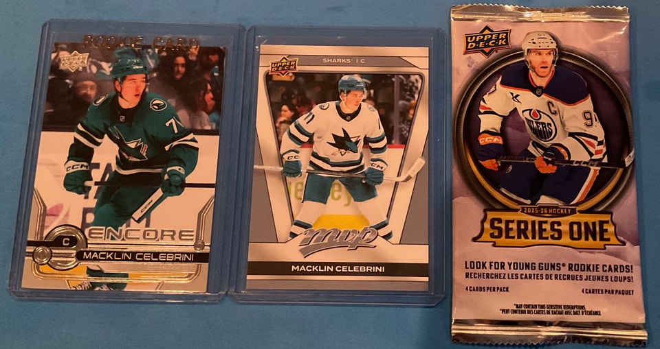 NHL Star Macklin Celebrini Rookie Cards, 2025/26 Card Pack | Arts ...
