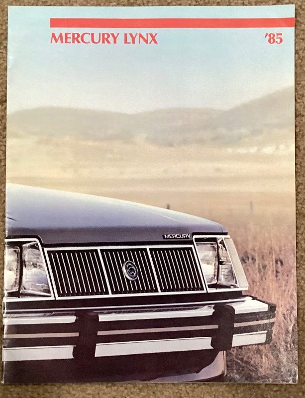 1985 MERCURY LYNX BROCHURE FOR SALE | Art et objets de collection ...