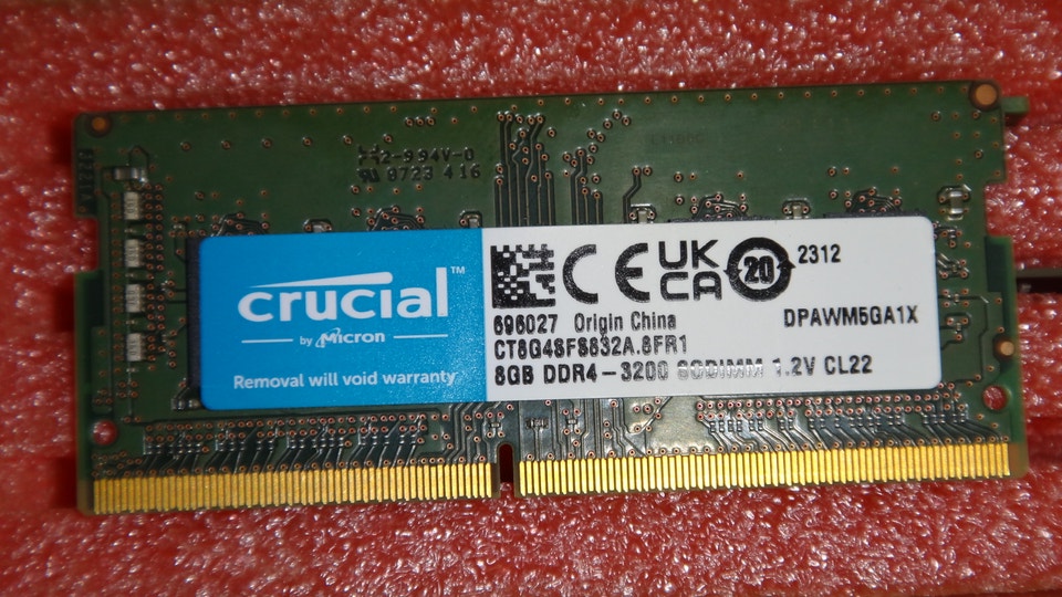 Crucial ddr4 3200mhz 8 gig stick of laptop / Mini Pc Ram | System ...
