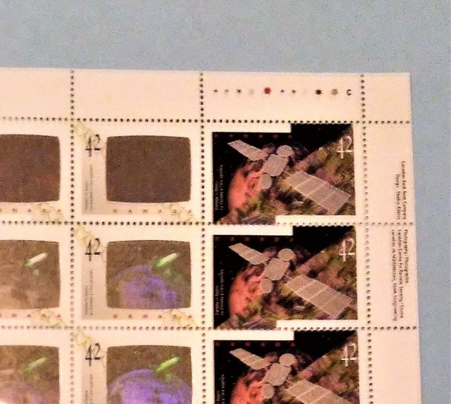 42c*HOLOGRAM* STAMP SHEET Mint NH #1441-1442 'CANADA IN SPACE ...