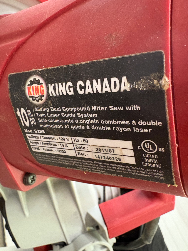King Compound Miter Saw. Lowered price | Power Tools | Ottawa | Free ...