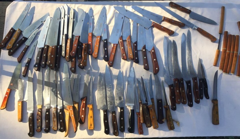 Various good quality used professional kitchen knives | Kitchen ...