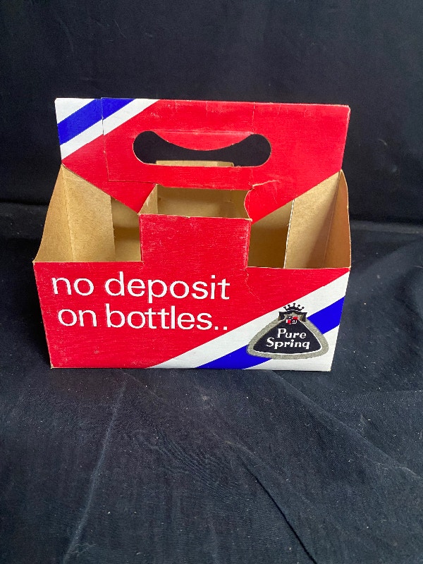 Old Pure Spring 6 Pack Cardboard Pop Holder | Arts & Collectibles ...