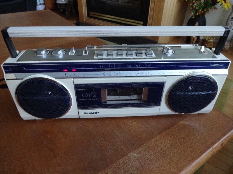 SHARP QT-12CS Vintage(1980's)AM/FM Radio Cassette Recorder | Stereo ...
