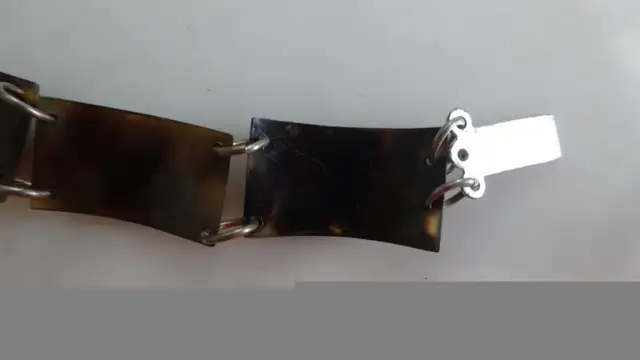 Bracelet, tortoise shell, Vintage 1940s, with silver decoration | Arts ...