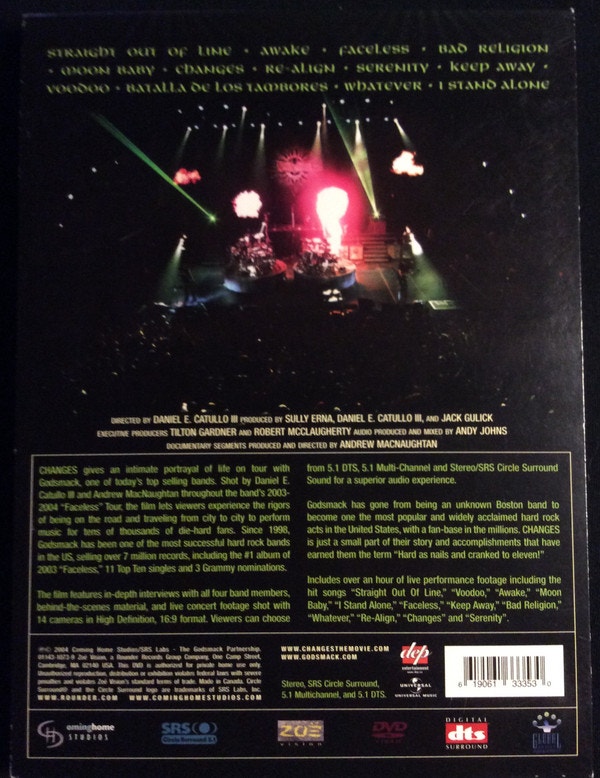 Godsmack -- Changes ** DVD | CD, DVD et Blu-ray | Ville de Montréal ...