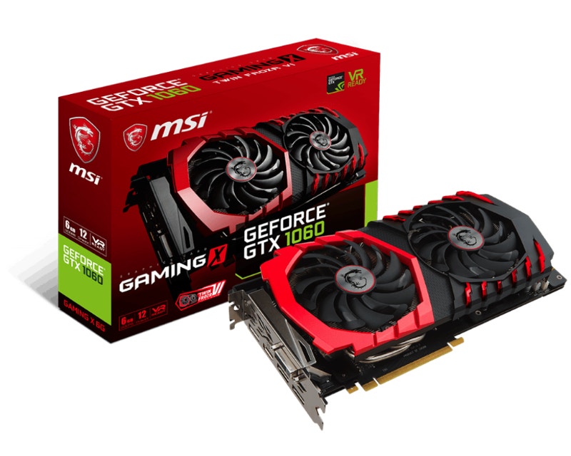 MSI Nvidia GeForce® GTX 1060 GAMING X 6G GPU | System Components ...