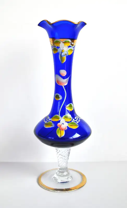 RARE BOHEMIAN CZECH BLUE GLASS BUD VASE | Arts & Collectibles | Ottawa ...