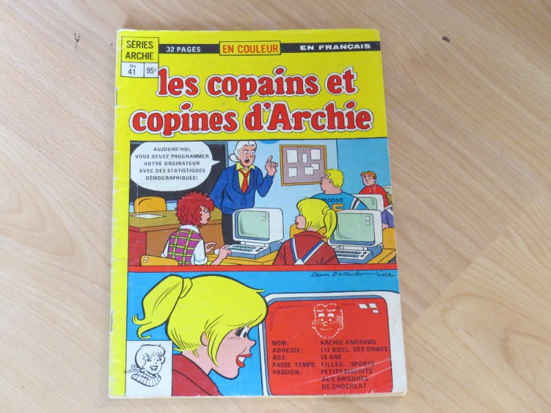 BD SÉRIE ARCHIE- LES COPAINS ET COPINES D'ARCHIENO -41 | Art et objets ...