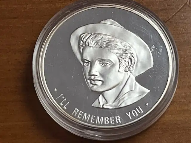 Rare The “I’ll Remember You” coin 1oz silver round young Elvis | Arts ...
