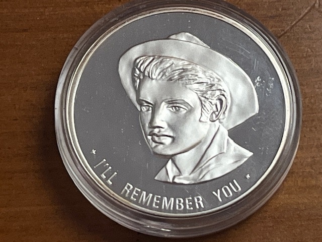 Rare The “I’ll Remember You” coin 1oz silver round young Elvis | Arts ...