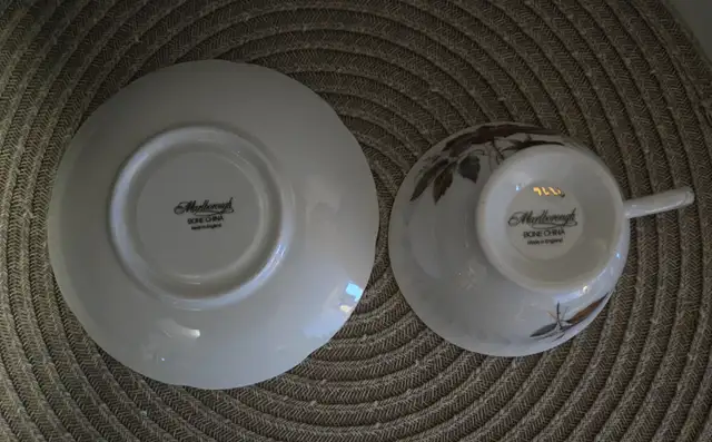 2 Beautiful Vintage Marlborough Bone China Tea Cup and Saucer. | Arts ...