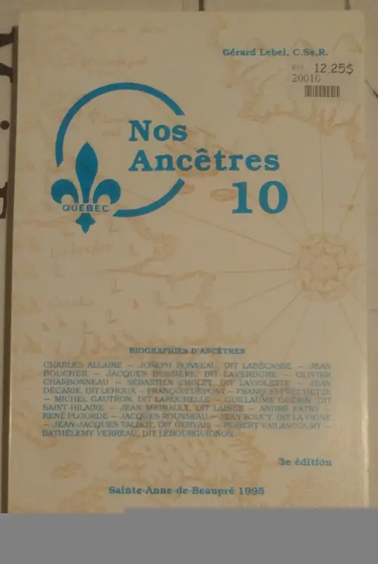 Biographies canadiennes françaises. 1920-1970. Généalogie. | Non ...