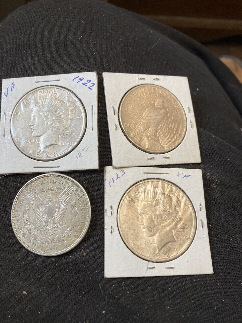 Silver usa dollars Morgan SOLD peace 1921-2-3-2 coins | Arts ...