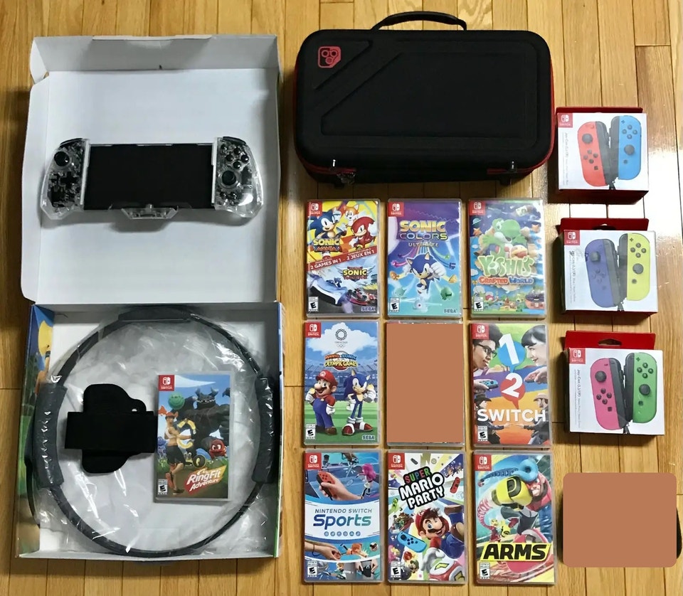 Switch Games + Items_Mario/Zelda/Pokemon/ Controllers/Grips/Dock ...