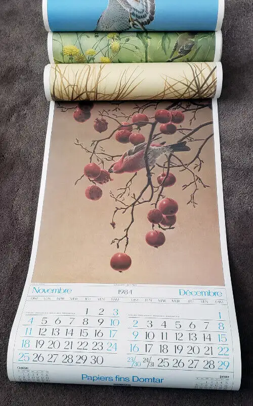 CALENDAR 1984-1985 DOMTAR / CALENDRIER - JEAN-LUC GRONDIN | Arts ...