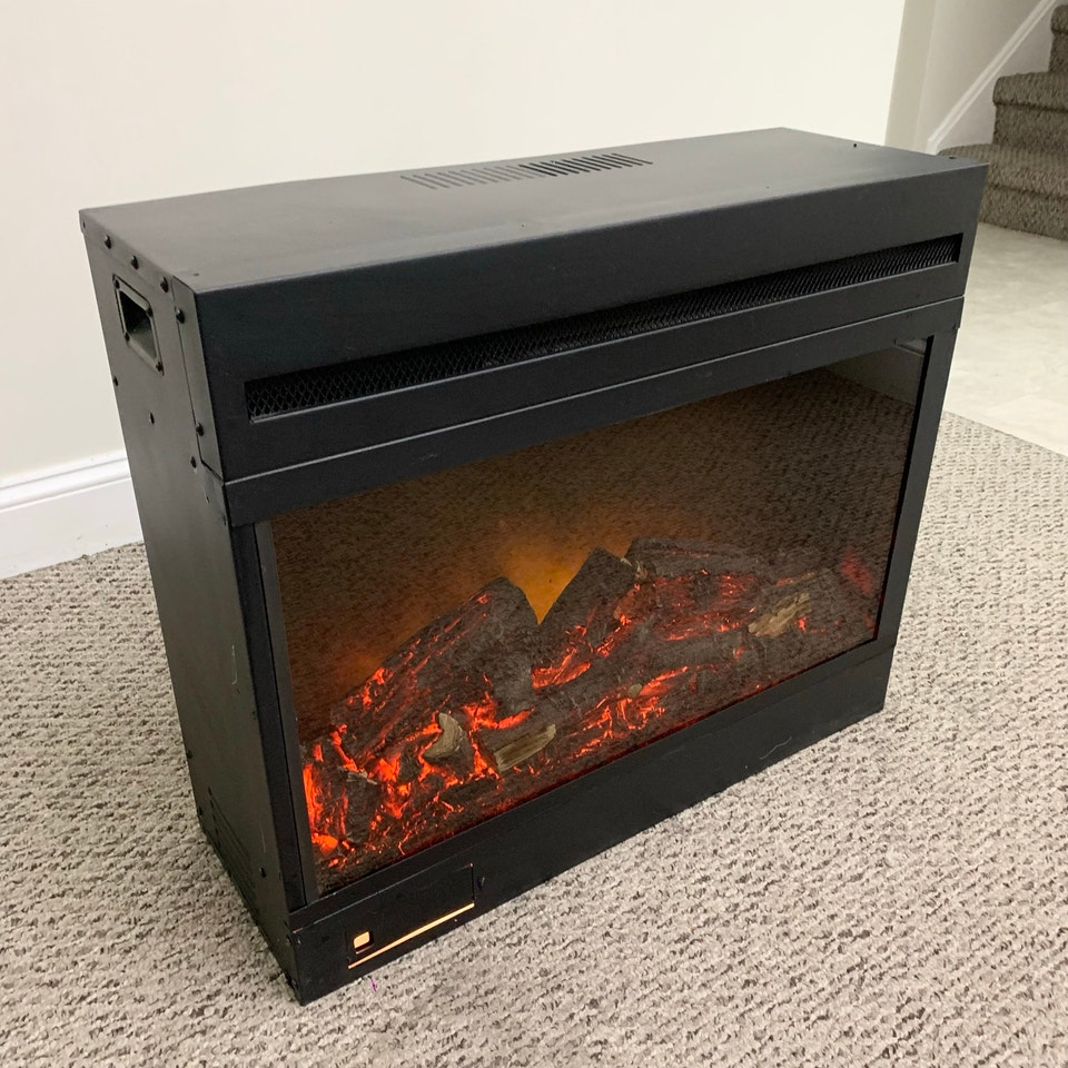 Electric Fireplace with Logs - Black - Stay Warm / Home Decor ...