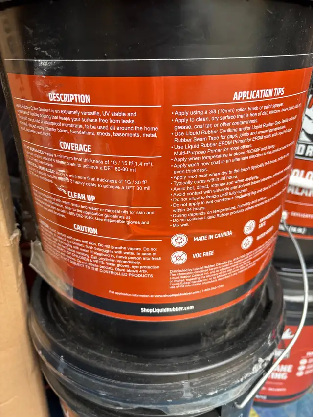 Liquid Rubber Foundation and Roof Sealant - 5 Gallon, Dark Gray ...