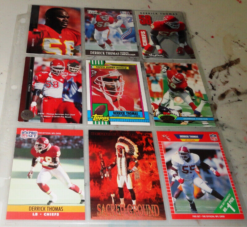 Derrick Thomas HOF 9 NFL Trading Cards Chiefs | Arts & Collectibles ...