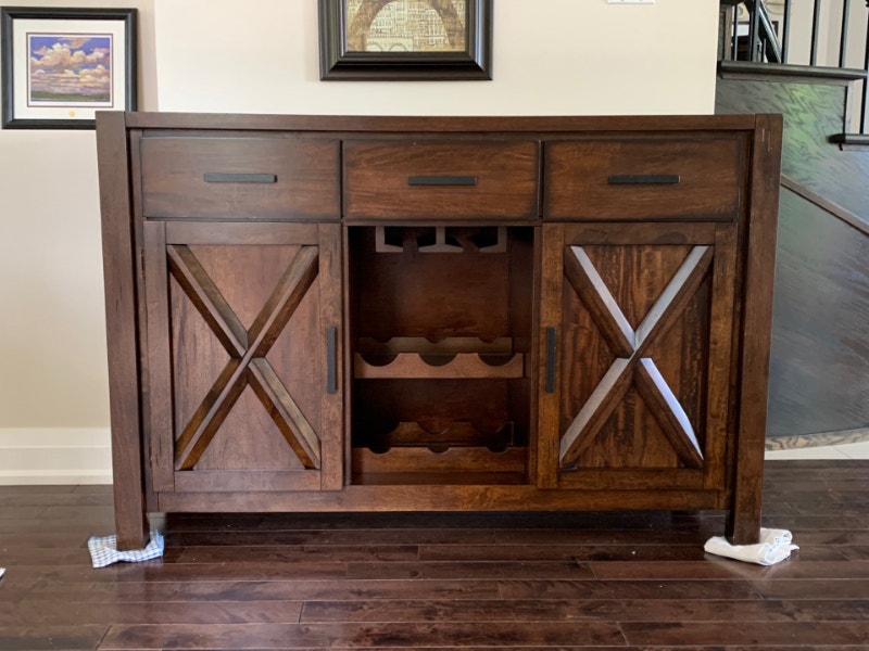 Dark brown wood buffet/sideboard/server | Hutches & Display Cabinets ...