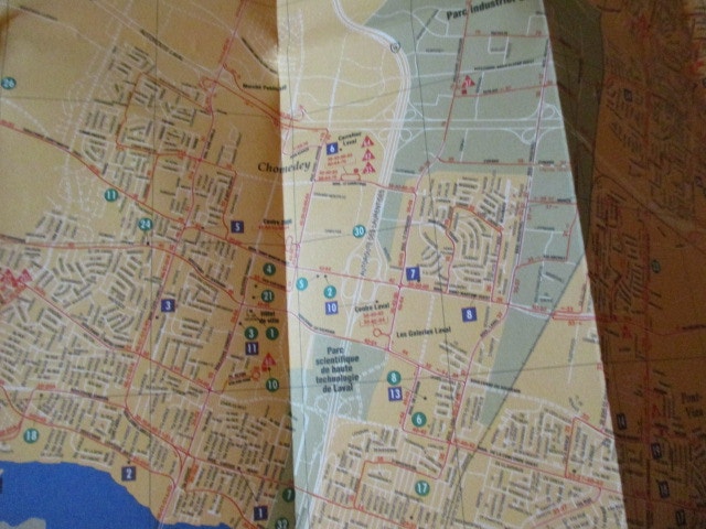 CARTE RESEAU STL-LAVAL TRANSIT SYSTEM MAP-1994-VINTAGE LIKE NEW! | Art ...