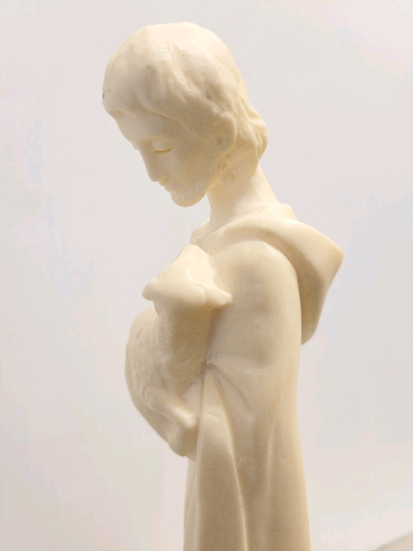 Shepherd Holding Lamb Statue 10" Tall × 2-1/2 Wide Inches | Holiday ...