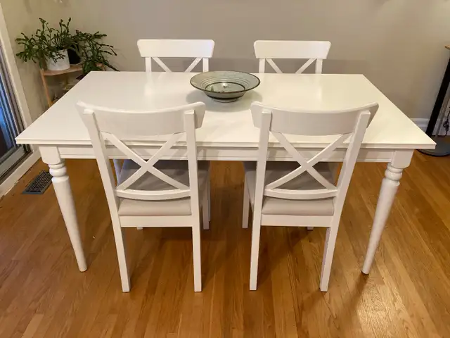 REDUCED!!!! IKEA EXTENSION DINING TABLE & FOUR CHAIRS | Dining Tables ...