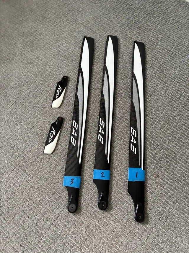 SAB Goblin 570/580 3-Blade Rotor head with blades and swash part | Hobbies & Crafts | Hamilton ...