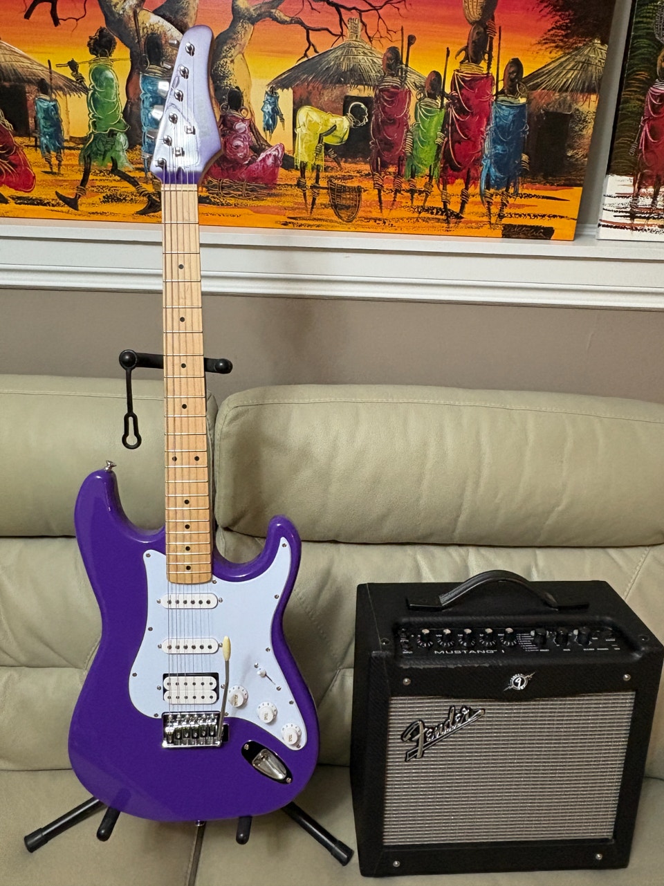 Kramer VT-212S SSH Stratocaster with Fender Mustang I Amp | Guitars ...