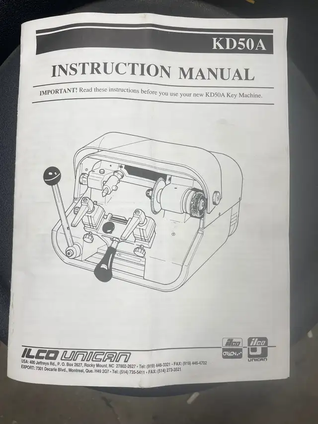 Ilco KD50A key cutting machine with key rack | Other | Edmonton | Free ...