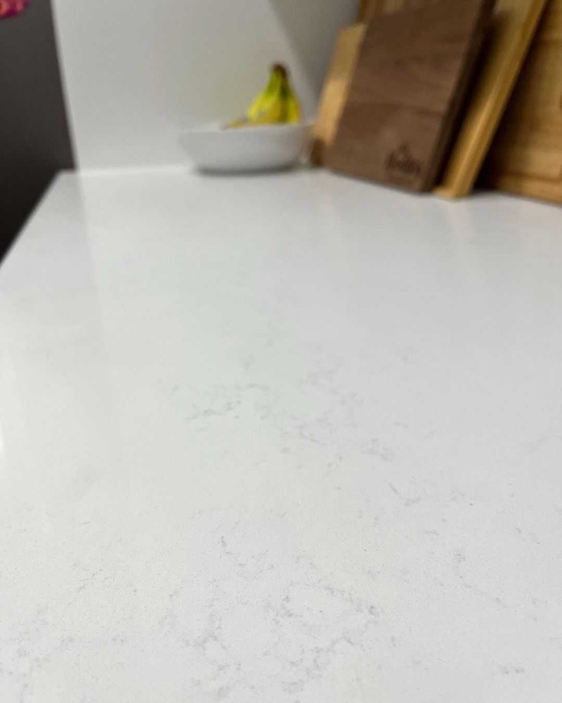 Quartz Kitchen Countertops and Backsplash | Cabinets & Countertops ...