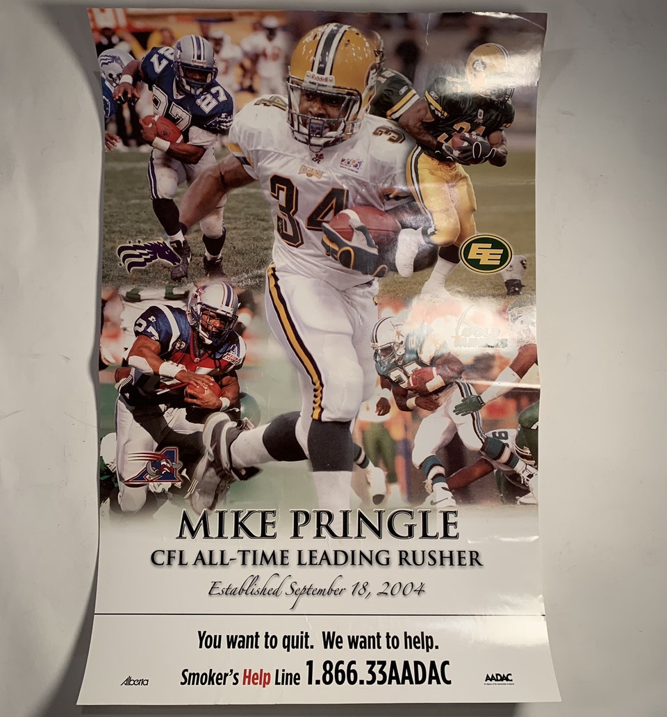 Mike Pringle Posters - CFL All-Time Leading Rusher (17" by 11") | Arts ...