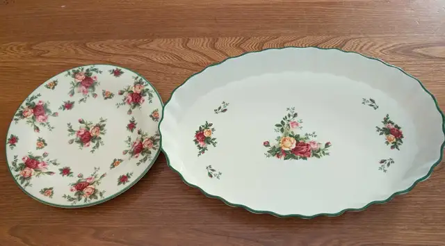 Royal Albert Old Country Rose Baking Dish and Plate | Kitchen & Dining ...
