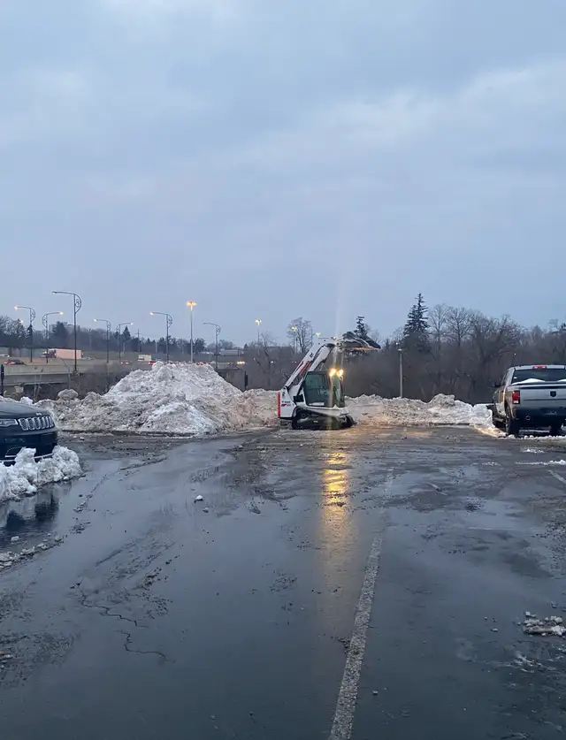 Parking Lot Snow Clearing | Tight Access Skid Steer | Emergency | Other ...