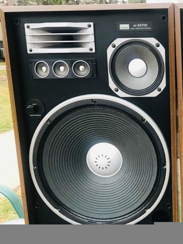 JAPAN RARE VINTAGE 4 WAY SANSUI SYSTEM SP-X8700 A PAIR OF SPEAKE | Speakers | Hamilton | Kijiji
