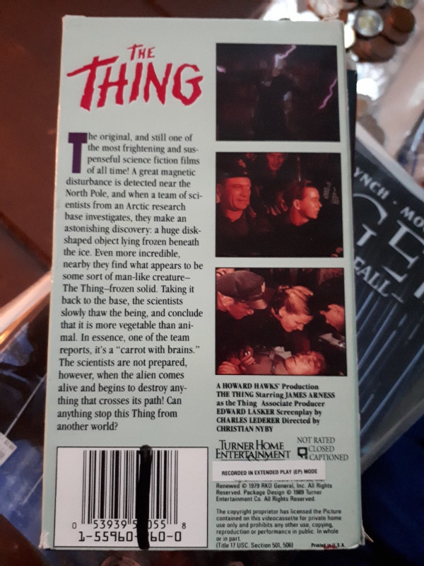 VHS The Thing Sci-Fi Horror 1951 RKO Color Classic Colorized | CDs ...