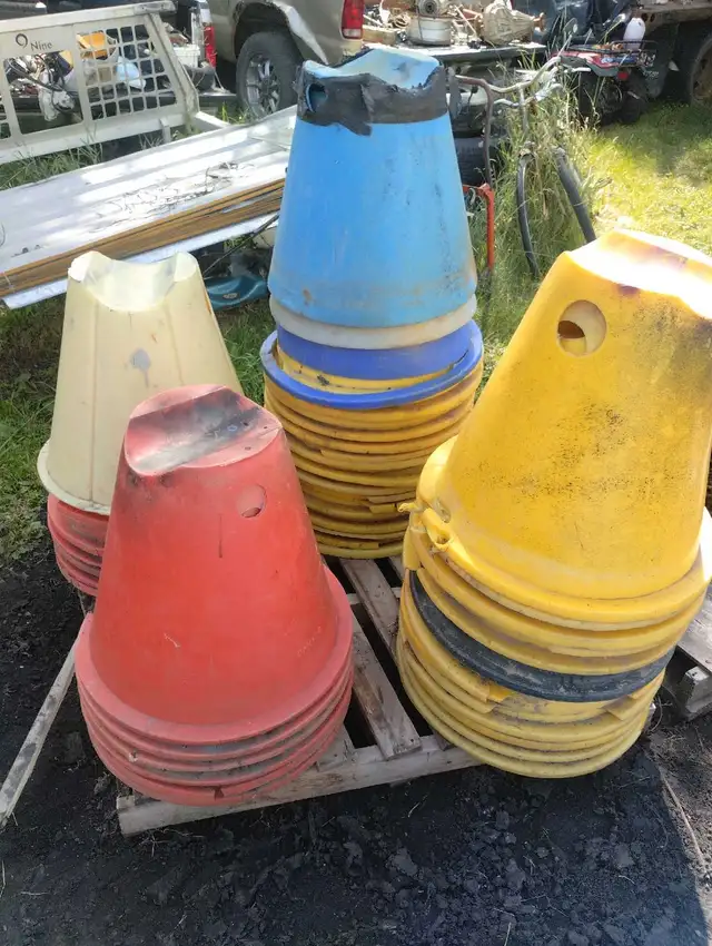 damaged pipe cones /stands /planters/ cans/ buckets/ bins | Other | Red ...