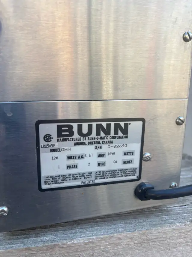 On hold -Vintage stainless steel Bunn Omatic hot water dispenser ...