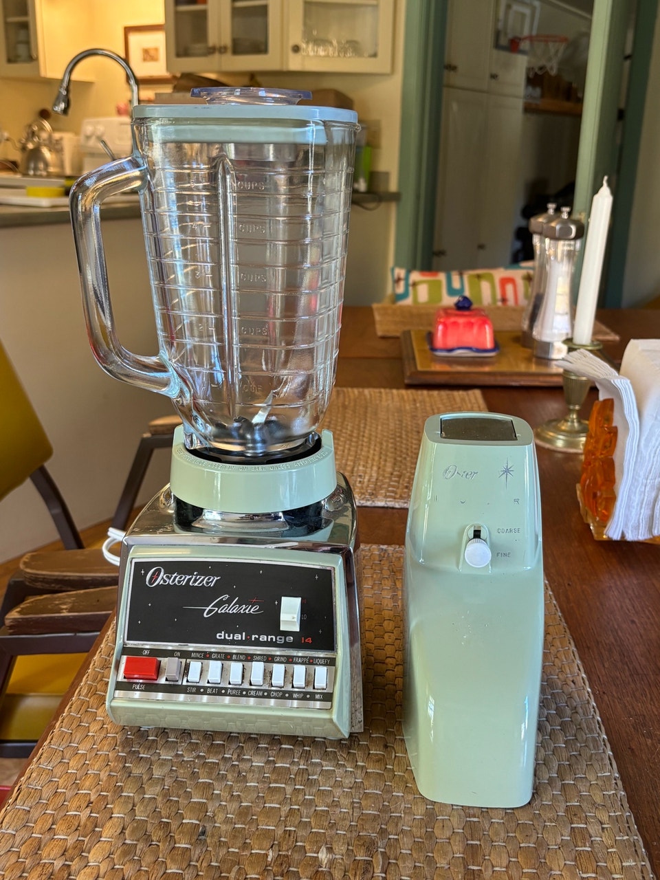 MCM Avocado Osterizer Galaxie Dual Range Glass & Chrome Blender | Arts ...