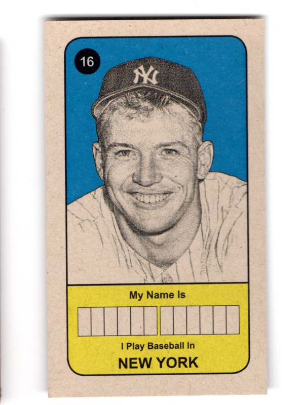 MICKEY MANTLE RARE CARD SPOT THE WINNER NEW YORK YANKEES MINT | Art et objets de collection ...