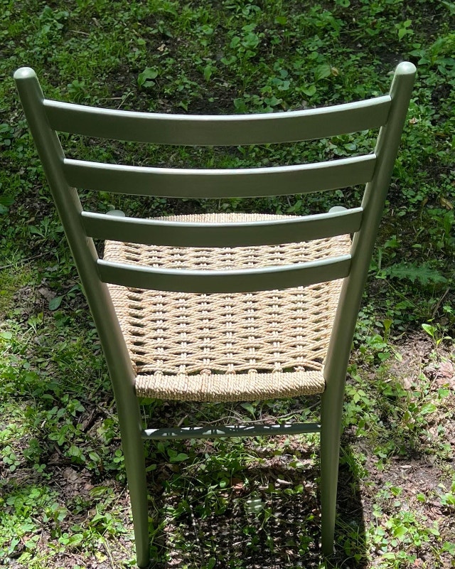 Restored Vintage Sage Green Gio Ponti Style Ladderback Chair | Chairs ...