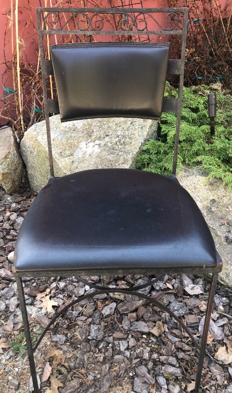 4 Vintage Wrought Iron chairs / Chaises Vintage en Fer Forgé | Chairs ...