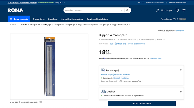 Supports magnétique Stinson pour ranger vos outils, garage, etc. | Tool ...