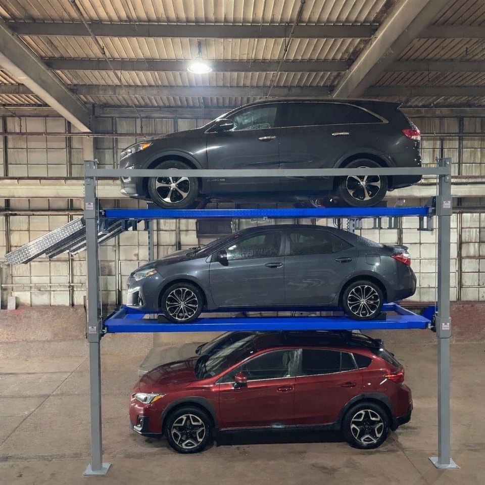 Unique Lifts 4 Post Car Lift Double Wide Triple Stacker | Classic Cars ...