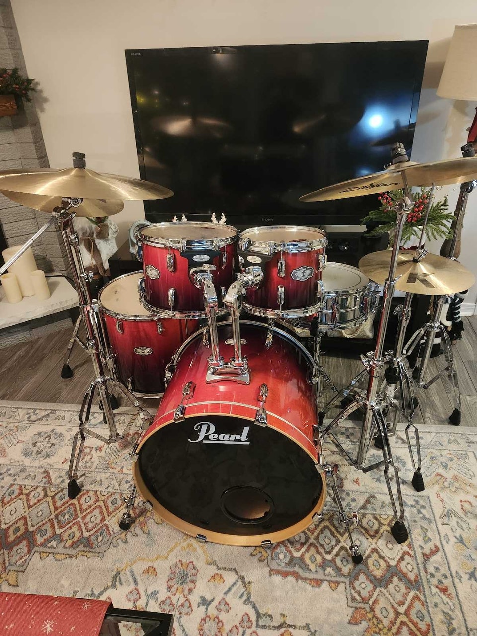 Mint Pearl Vision Birch drums, hardware, Zildjian K cymbals! | Drums ...
