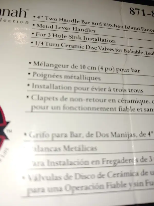 NEW KITCHEN ISLAND/ BAR- FAUCET (PRICE PFISTER) FOR SALE $55- OR ...