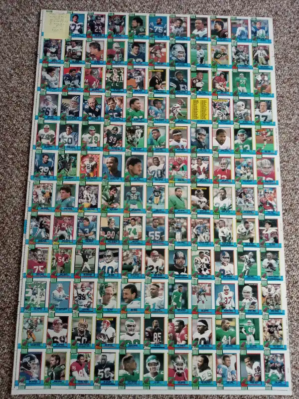 UNCUT CARD SHEETS - FOOTBALL BASEBALL HOCKEY BASKETBALL | Arts ...