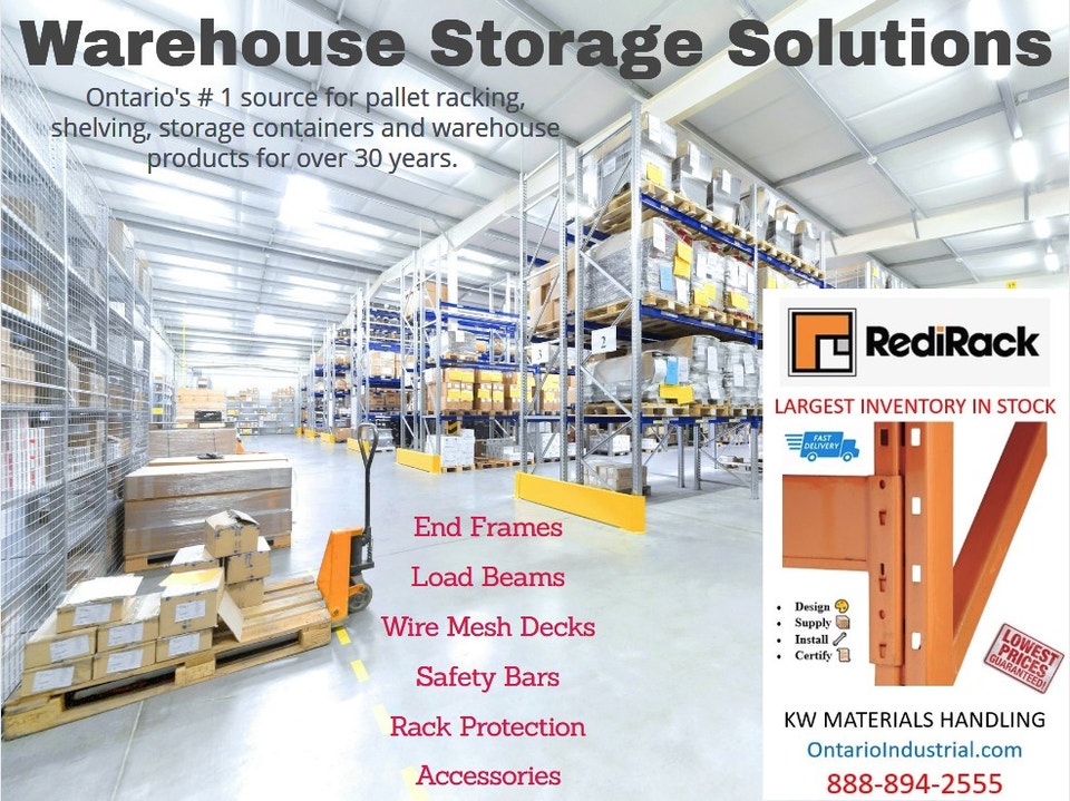 BRANTFORD'S #1 SOURCE FOR PALLET RACKING, SHELVING & CONTAINERS. | Tool ...