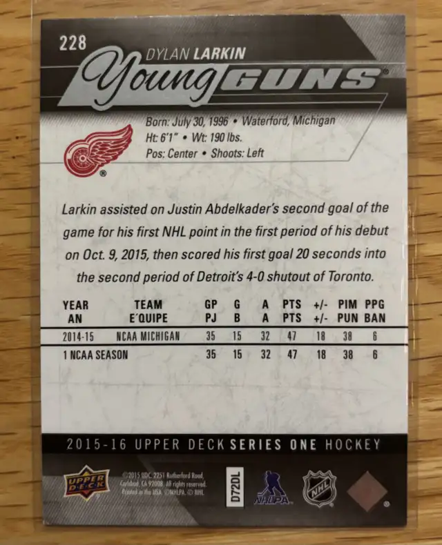Detroit Red Wings Young Guns | Arts & Collectibles | City of Toronto ...
