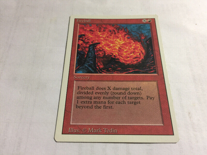 MTG FIREBALL MAGIC THE GATHERING Revised UNPLYD NM -MT. | Arts ...